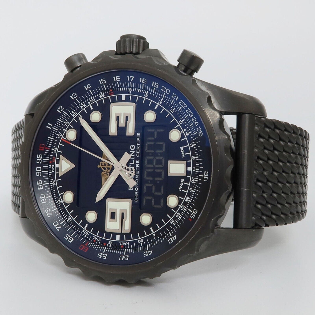 Breitling Chronospace Black PVD Steel Quartz 49MM Digital M78365