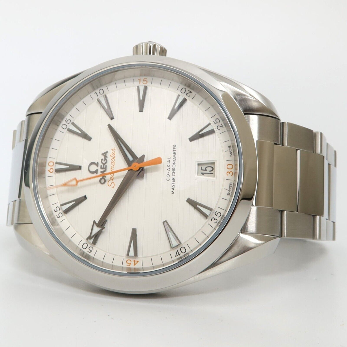 Omega Seamaster Aqua Terra Silver Dial Orange Hand Steel 220.10.41.21.