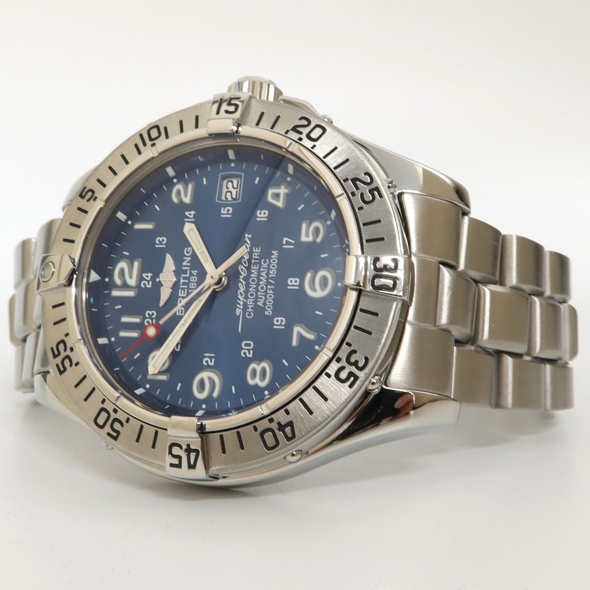 Breitling Superocean Blue Arabic Dial Automatic Stainless Steel 42MM D