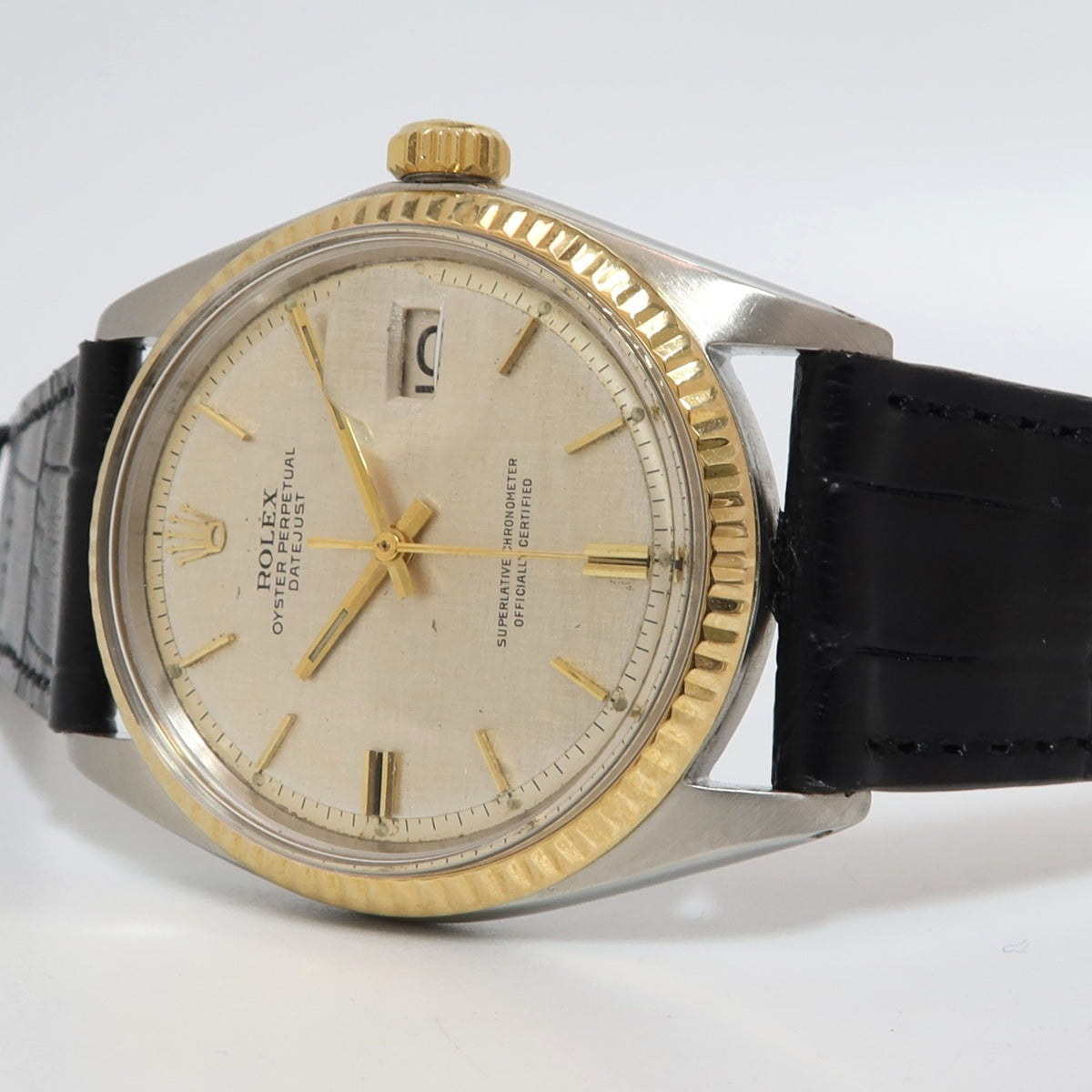 Rolex Datejust 36 18kt Yellow Gold & Stainless Steel Silver Linen Dial