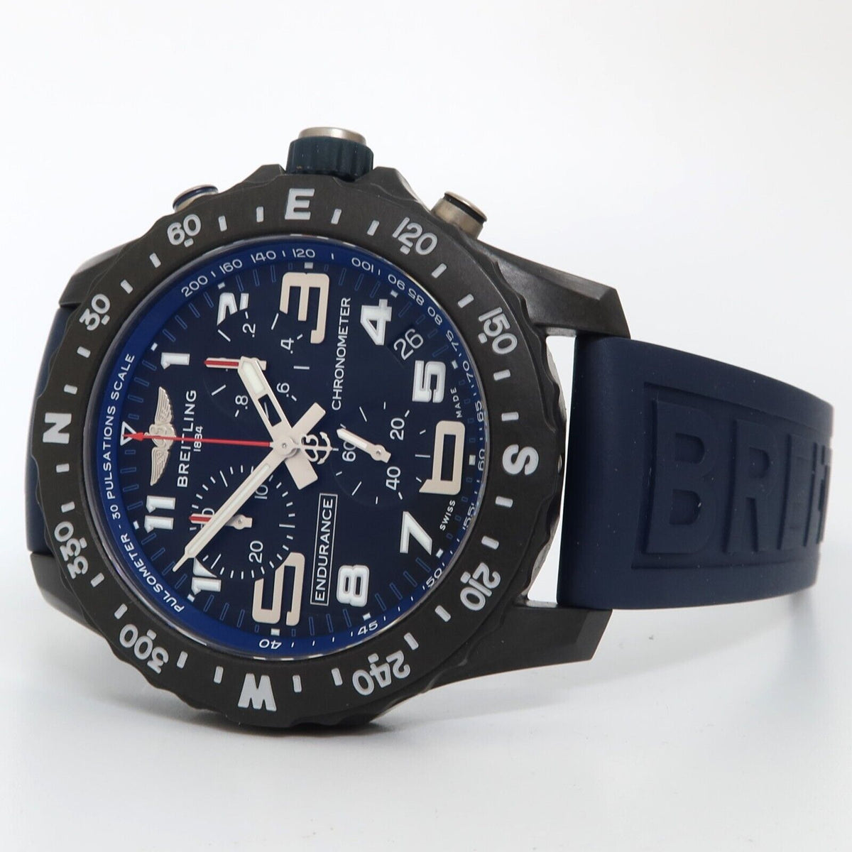 Breitling Endurance Pro Blue Quartz Black Dial Breitlight Chrono 44MM