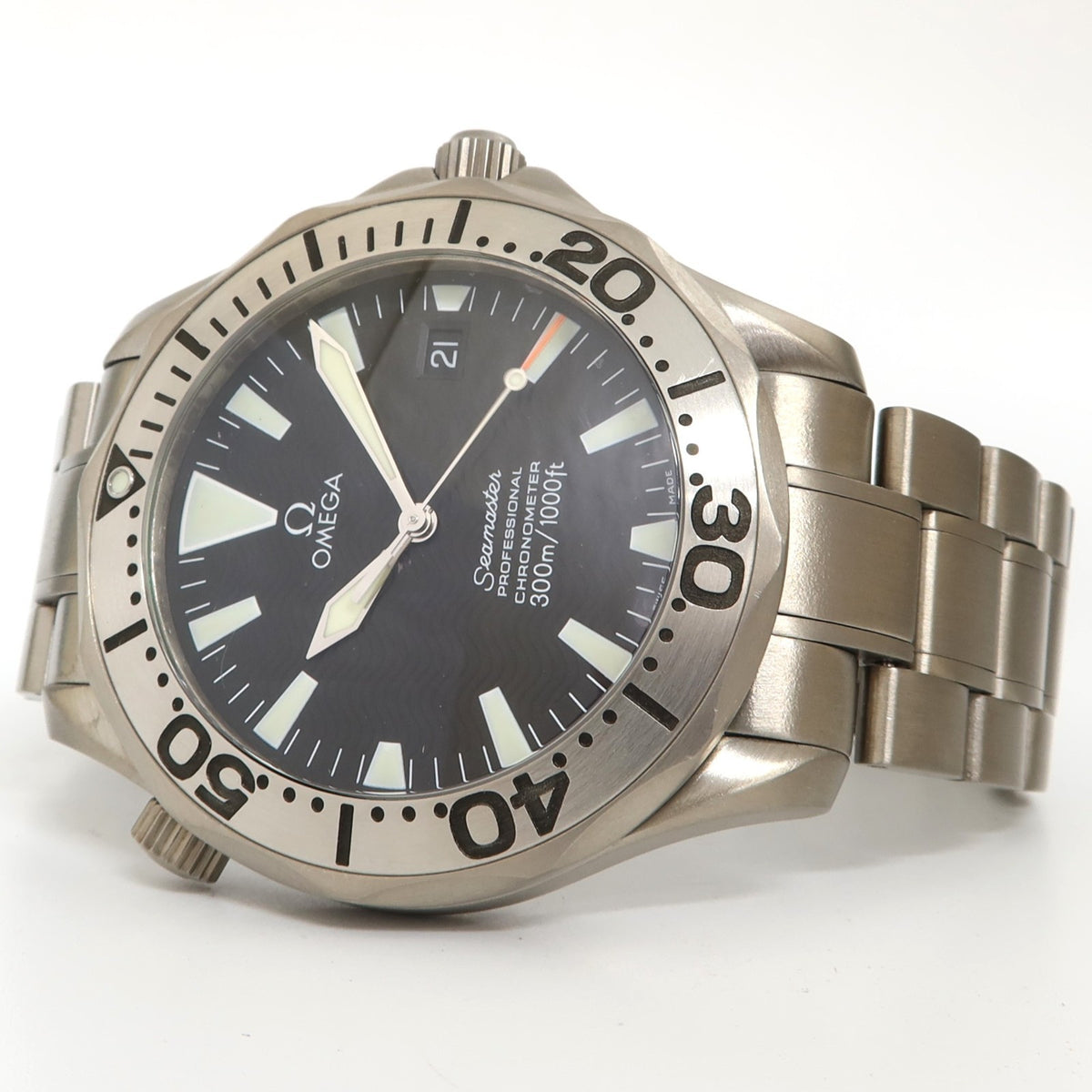 Omega Seamaster Professional Black Dial 41mm Titanium Automatic Date 2