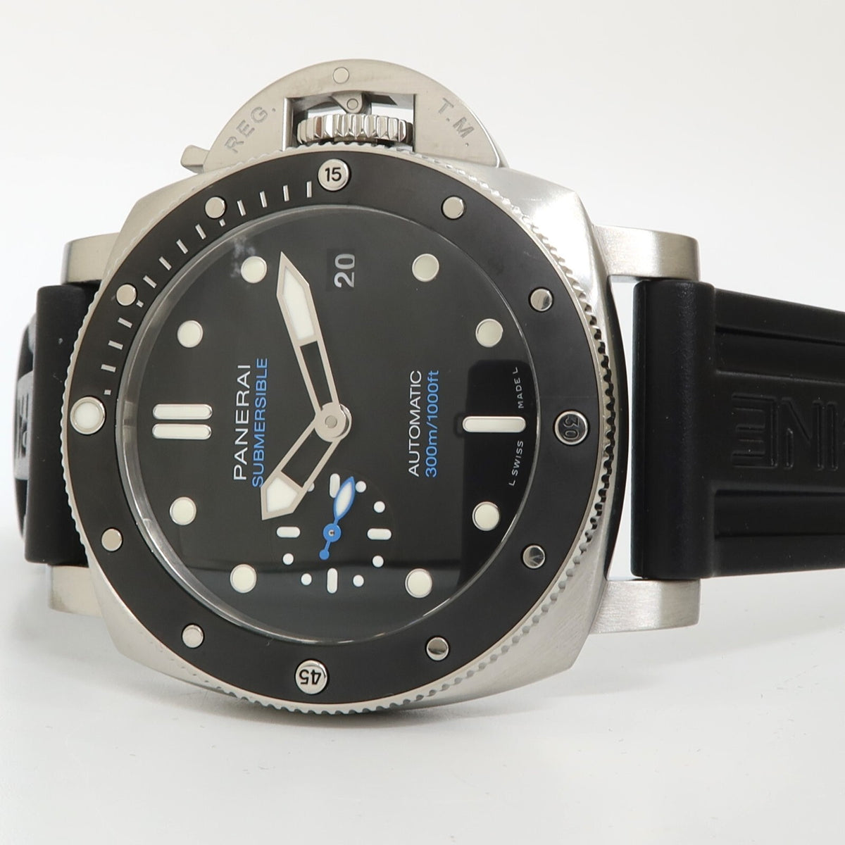 Panerai Submersible Black Dial Ceramic Bezel Stainless Steel 42MM PAM0