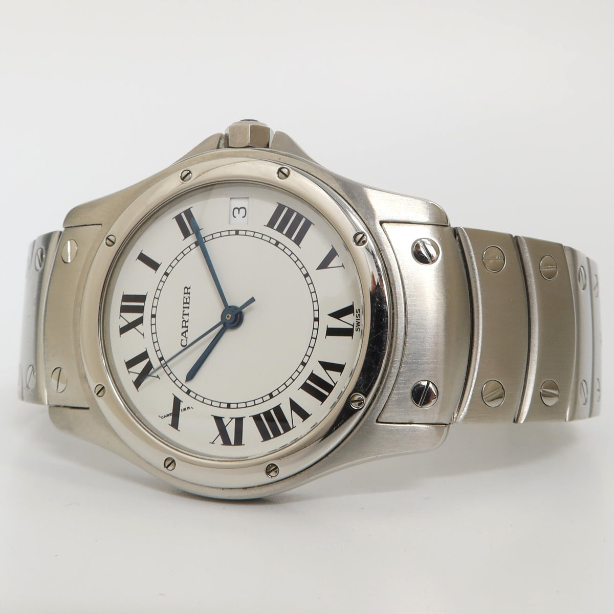 Cartier Santos Ronde Automatic Stainless Steel 33MM White Dial 1920 1