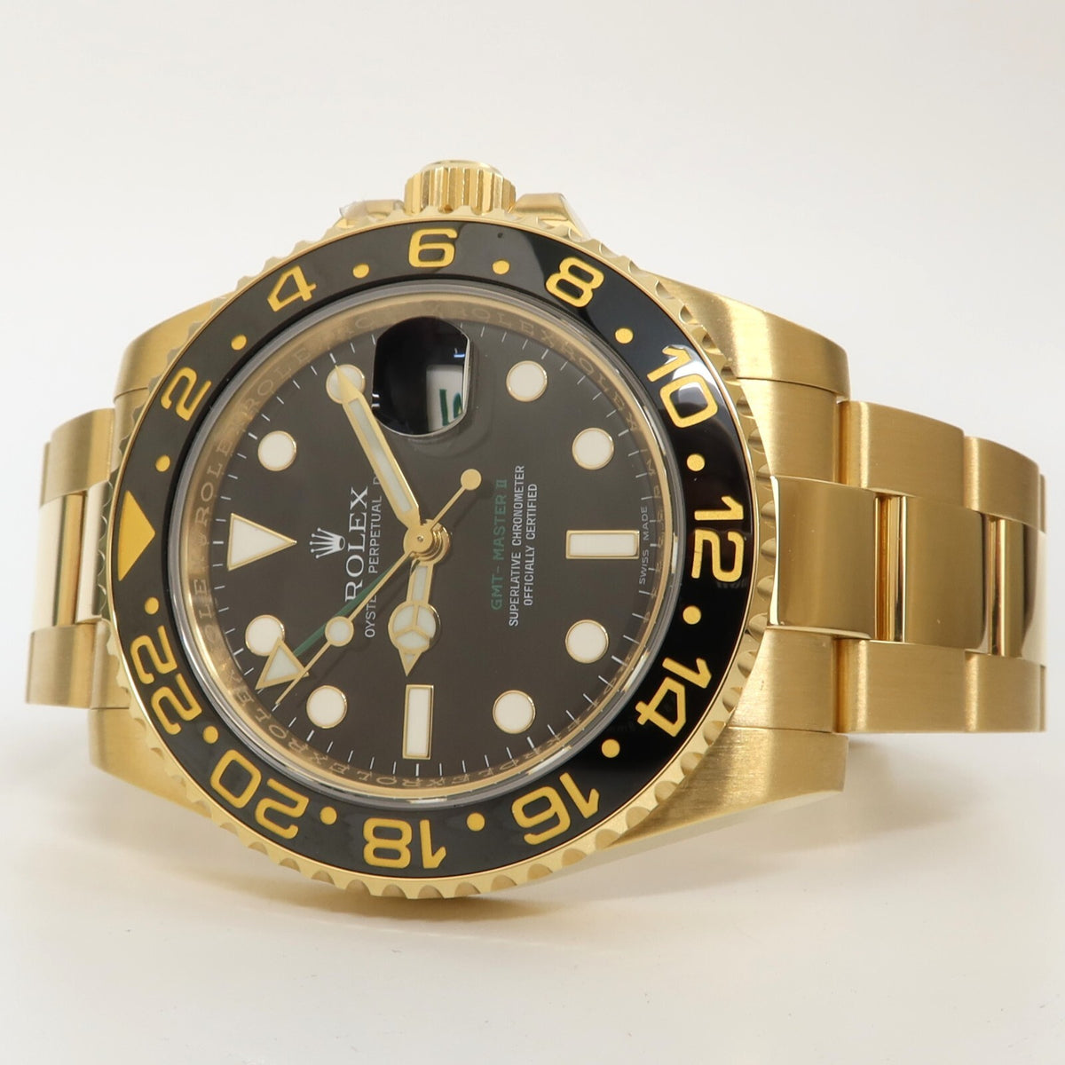 Rolex GMT-Master II Solid 18kt Yellow Gold Black Dial 40MM Automatic 1