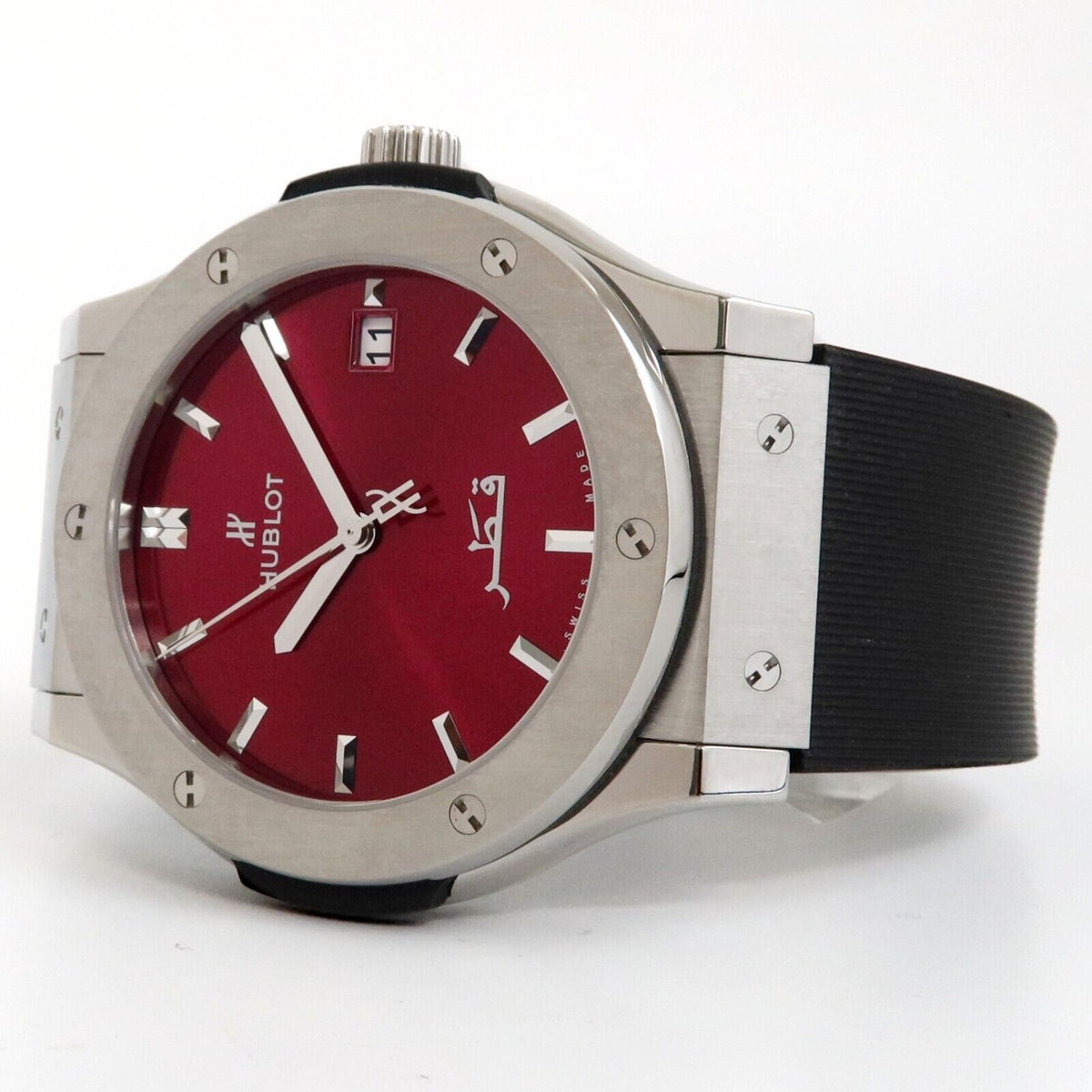 Hublot Classic Fusion Qatar Edition Titanium Burgundy Dial 511.NX.7370